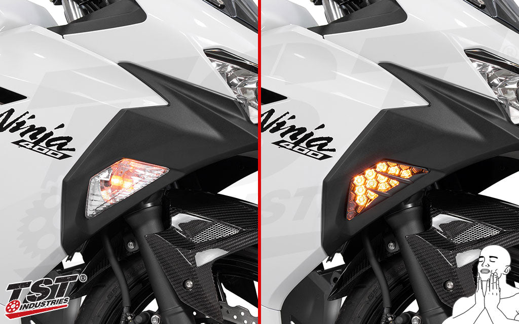 TST Nexus LED Front Turn Signals for Kawasaki Ninja 400 2018-2023 ...