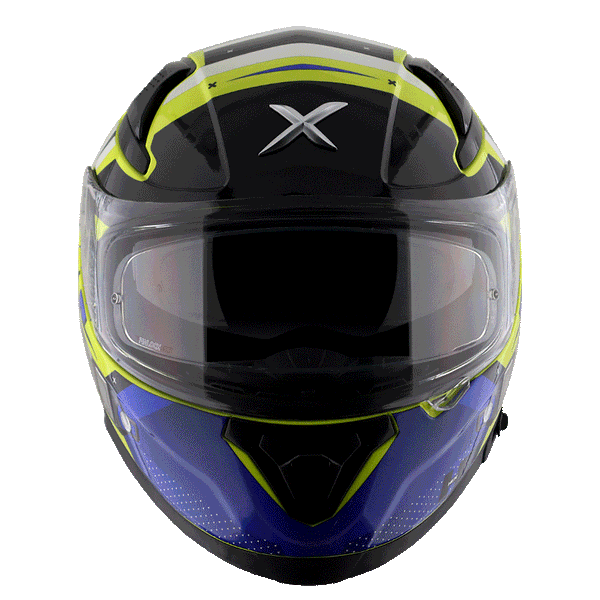 Axor Apex Hex-2 Helmet - Neon Yellow Blue | 7aftermarket Axor India